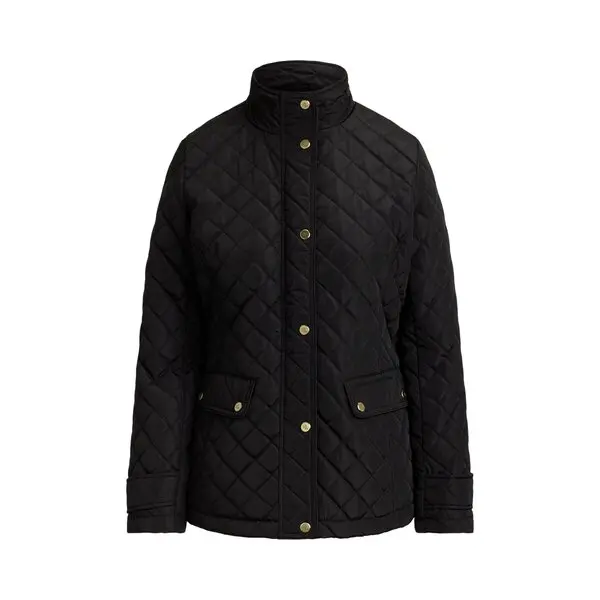 Ralph Lauren Diamond-quilted Mockneck Jacket - Black