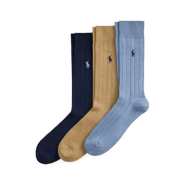 Ralph Lauren Ribbed Cotton-blend Trouser Sock 3-pack