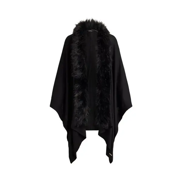 Ralph Lauren Faux-fur-trim Ruana