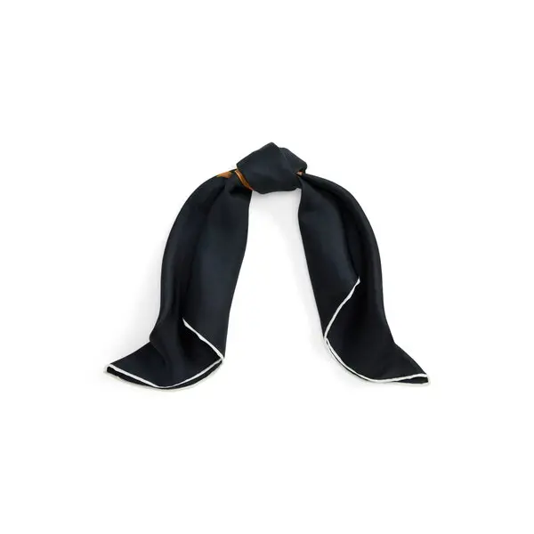 Ralph Lauren Dog Silk Square Scarf - Navy Multi