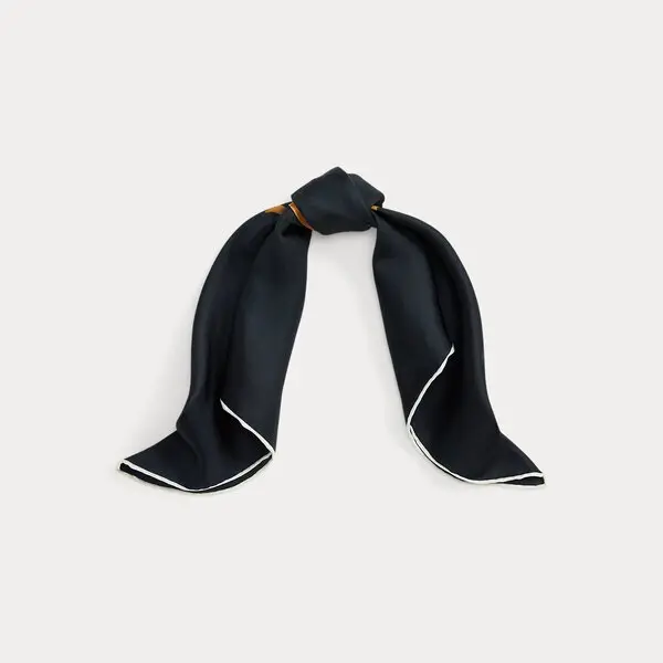 Ralph Lauren Dog Silk Square Scarf - Navy Multi