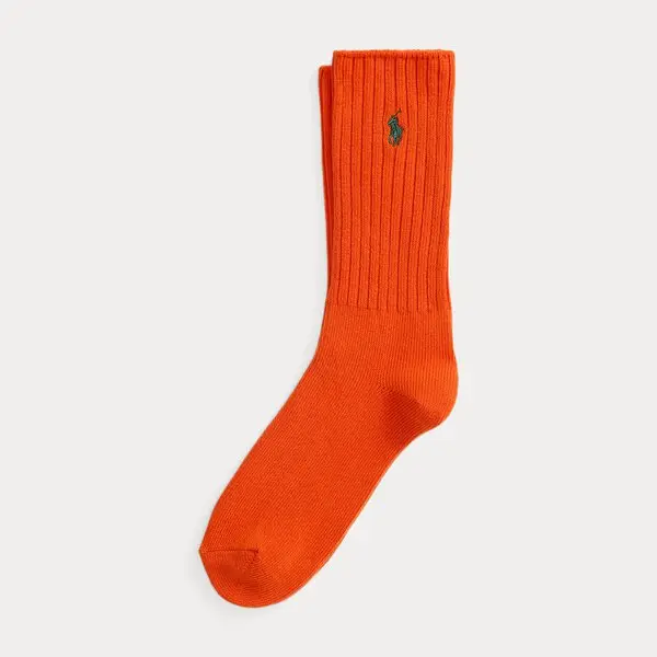 Ralph Lauren Cotton-blend Crew Socks - Tangerine