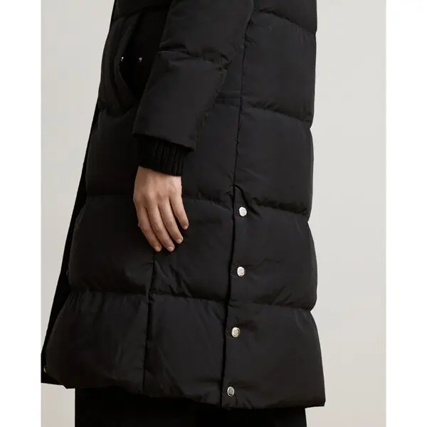 Ralph Lauren Oversize-collar Quilted Down Coat - Black