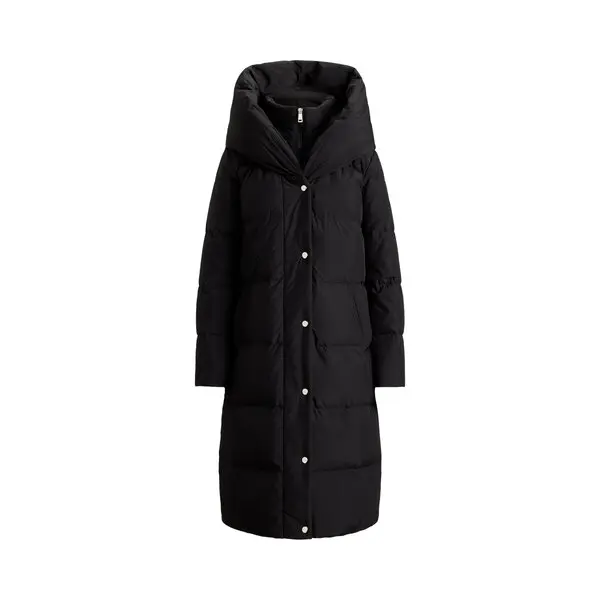 Ralph Lauren Oversize-collar Quilted Down Coat - Black