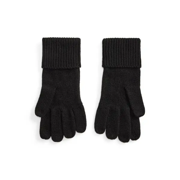Ralph Lauren Embroidered-crest Knit Gloves