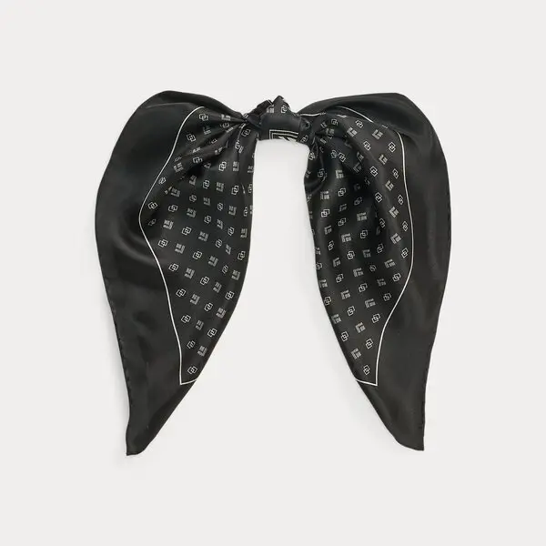 Ralph Lauren Foulard-print Logo Silk Square Scarf