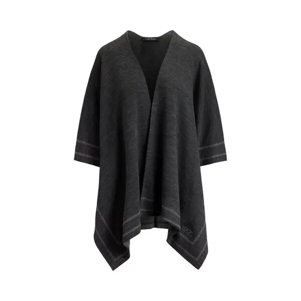Ralph Lauren Two-tone Ruana - Charcoal/grey