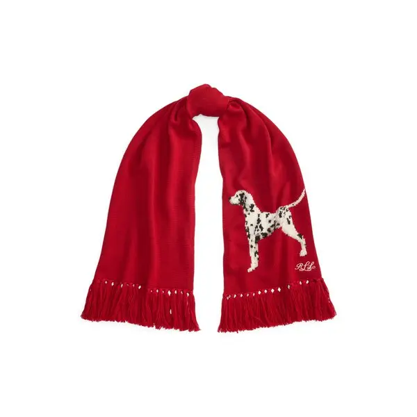 Ralph Lauren Fringe-trim Dalmatian Scarf