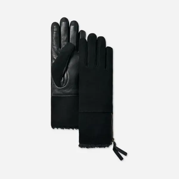 UGG Suede Foldover Glove - Black