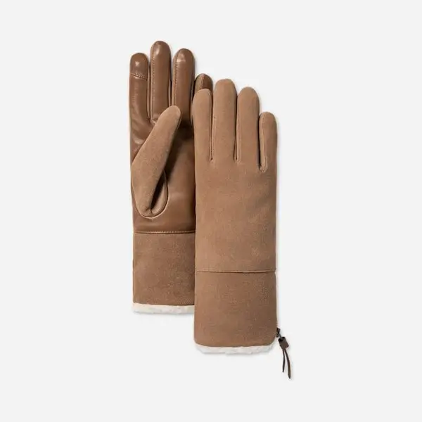 UGG Suede Foldover Glove - Chestnut