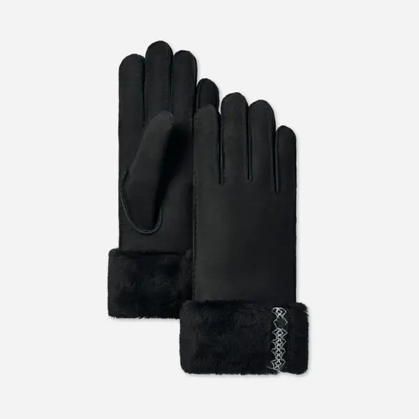 UGG Sheepskin Braid Glove - Black