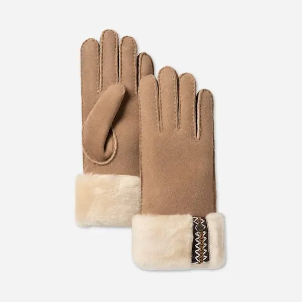 UGG Sheepskin Braid Glove - Chestnut