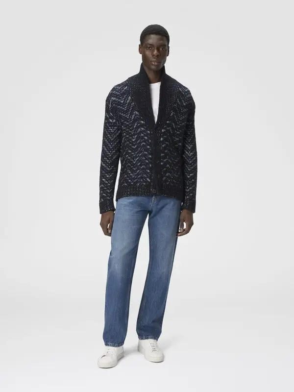 Missoni Buttoned Cardigan With Chevron Pattern