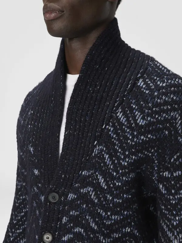 Missoni Buttoned Cardigan With Chevron Pattern