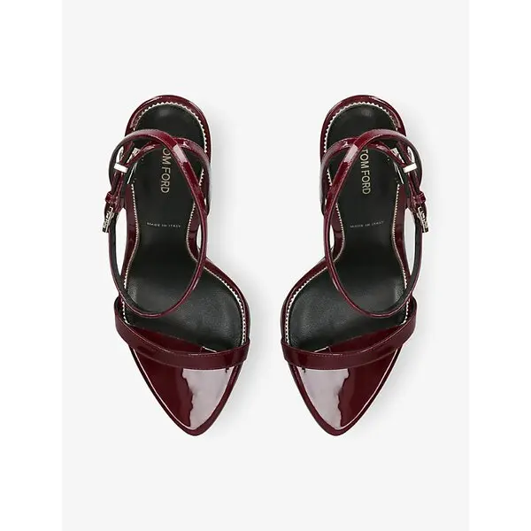 TOM FORD Padlock 105 Leather Heeled Sandals