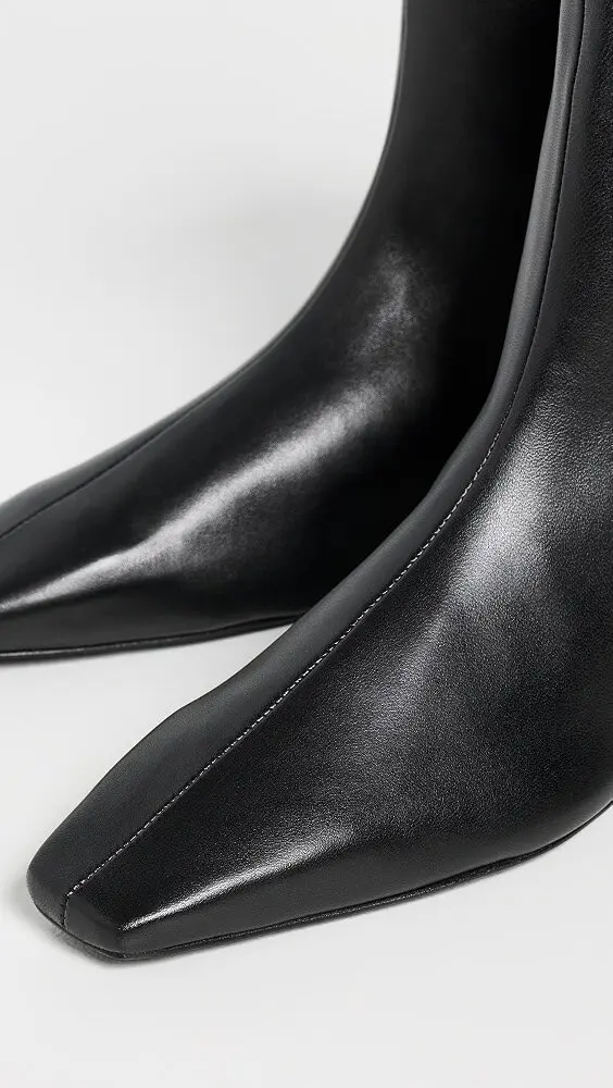 REFORMATION Remy Leather Flat Ankle Boots