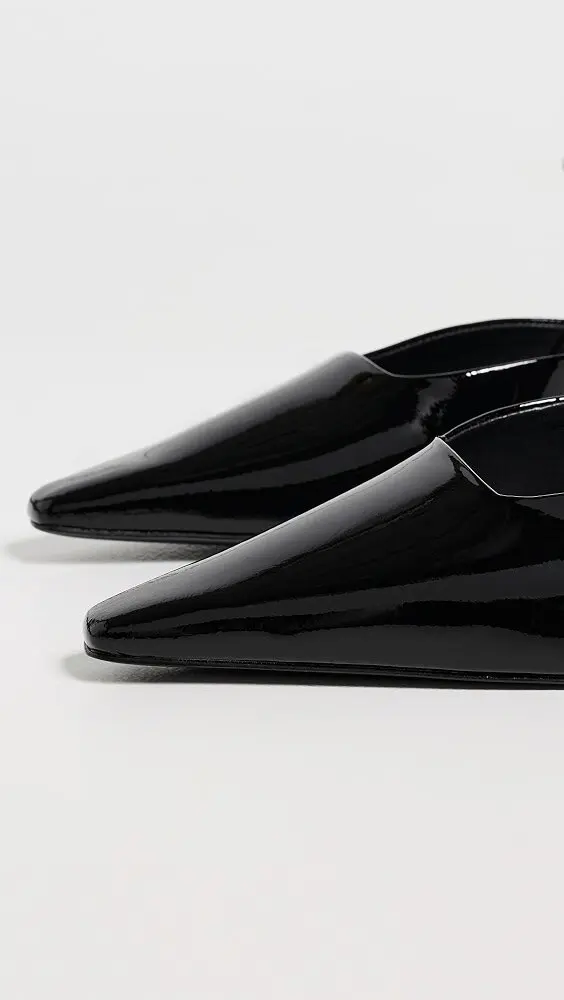 REFORMATION Natasha Patent Leather Wedge Heels