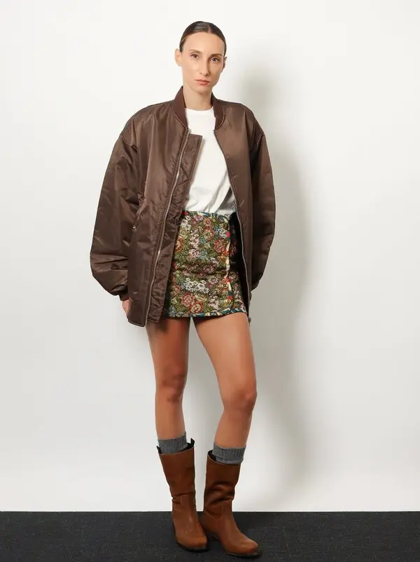 Farm Rio Jacquard Arabesque Matelassé Mini Skirt