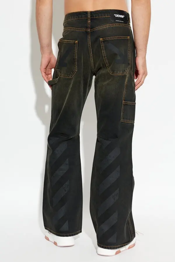 Off-White Flared Leg Jeans