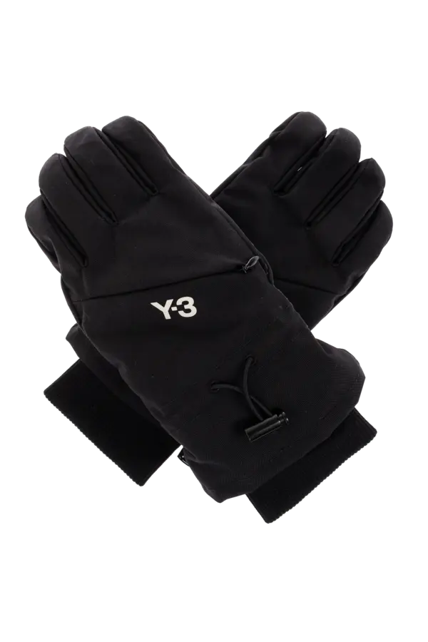 Y3 Gloves With Logo - Black