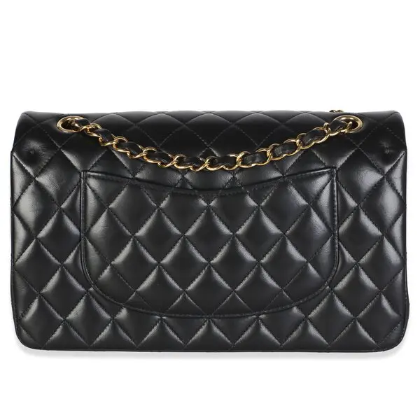 Chanel Quilted Lambskin Classic Double Flap Bag - Black