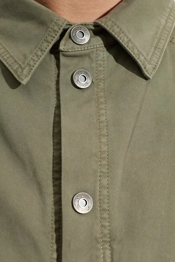 Off-White Insulated Jacket With Embroidered Logo