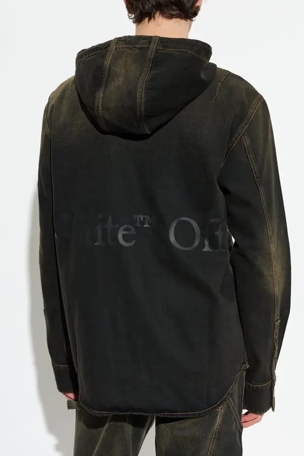 Off-White Denim Shirt With Hood