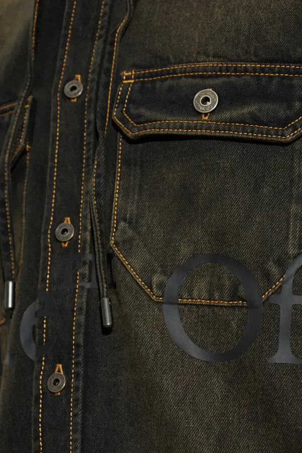 Off-White Denim Shirt With Hood
