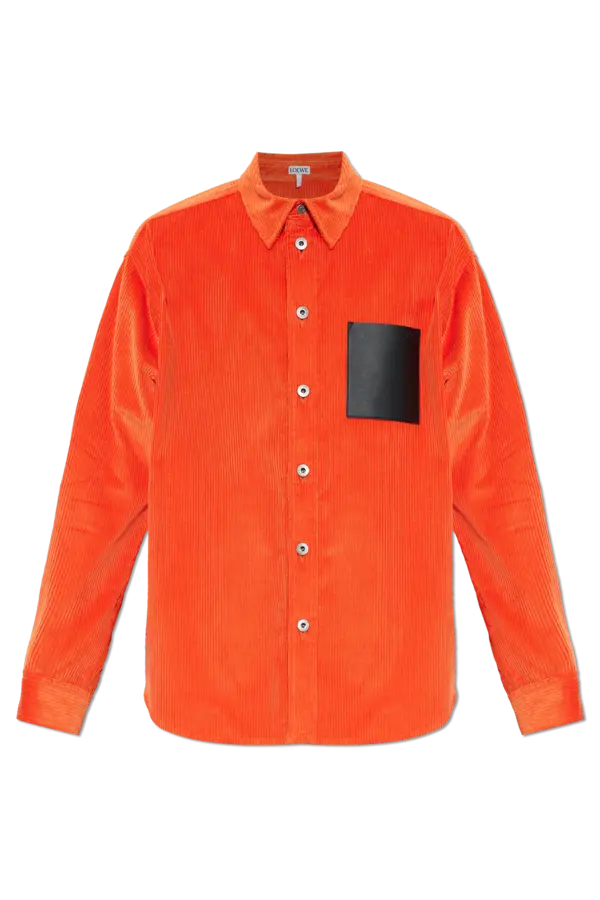 Loewe Corduroy Shirt With Logo - Neon