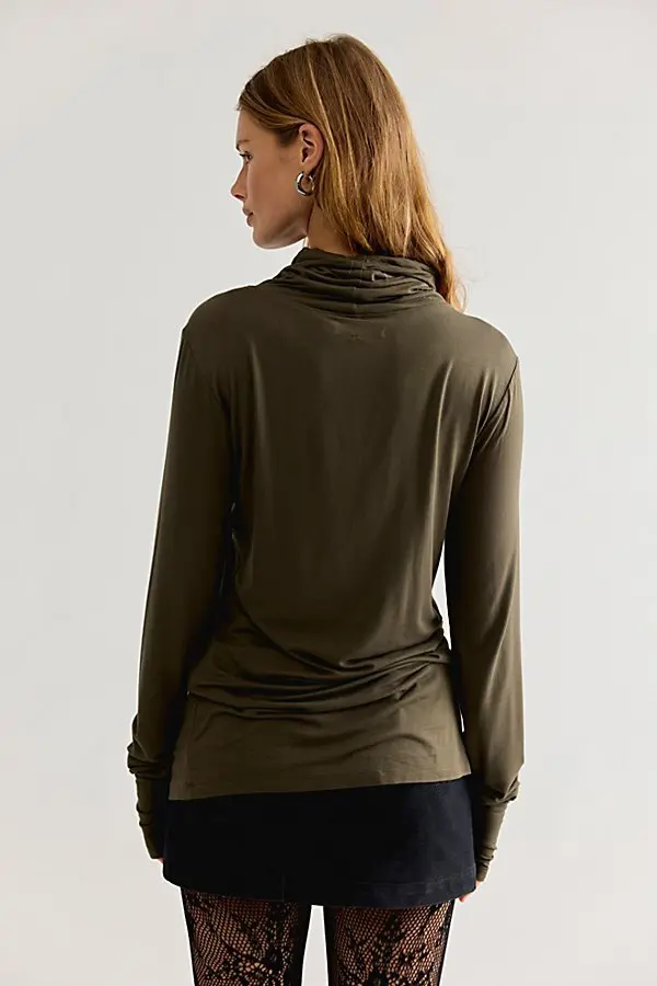 NICHOLAS K Demi Turtleneck Long Sleeve Top