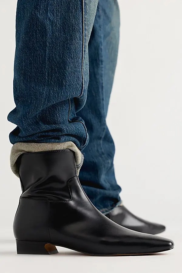 Free People Easy Does It Leather Ankle Boots