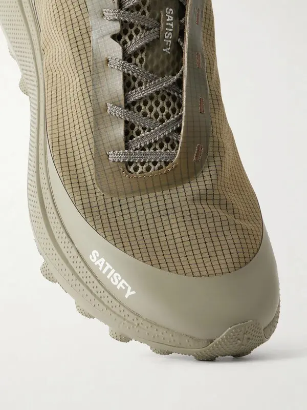 Satisfy Therocker™ Rubber-trimmed Rippy™ 66 Trail Running Sneakers - Green