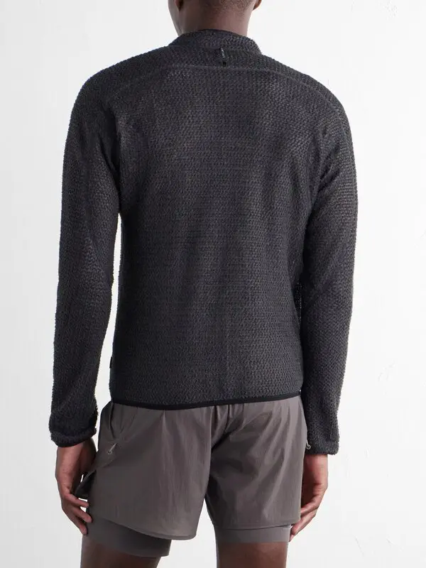 Satisfy Logo-print Fuzzfleece™ Half‑zip Running Top