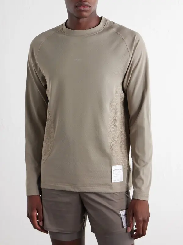 Satisfy Logo-appliquéd Ghostfleece™ Octa® Running Top