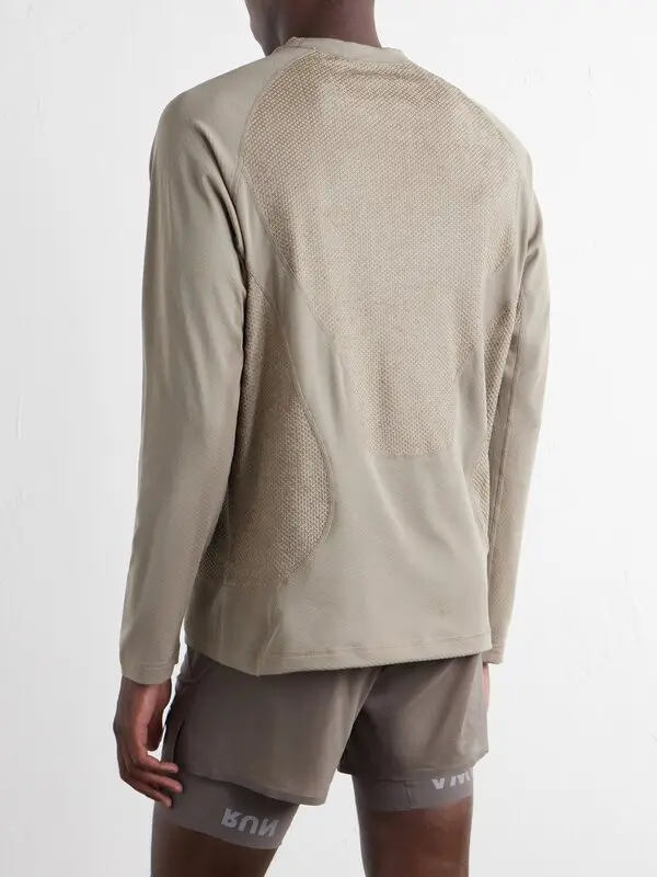 Satisfy Logo-appliquéd Ghostfleece™ Octa® Running Top