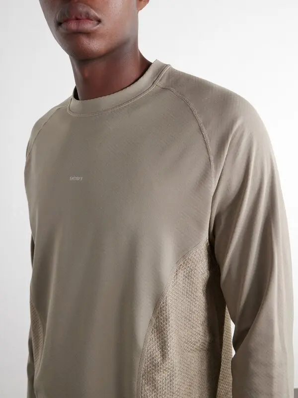 Satisfy Logo-appliquéd Ghostfleece™ Octa® Running Top