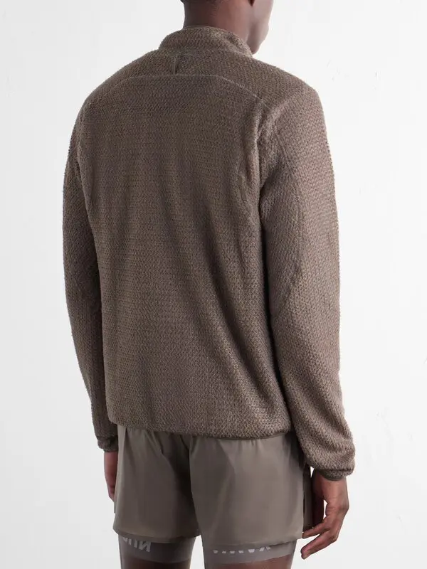 Satisfy Logo-print Fuzzfleece™ Half‑zip Running Top