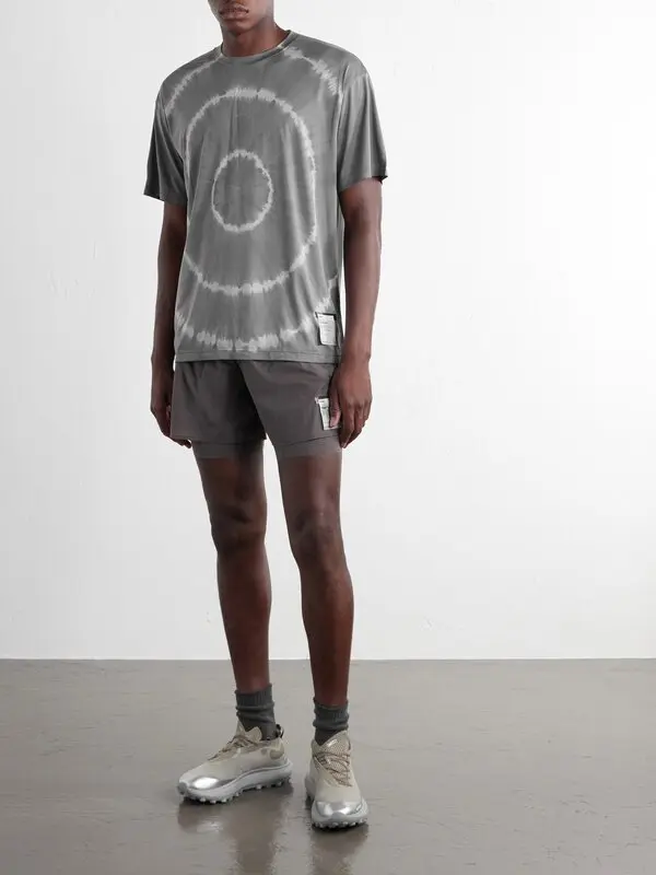 Satisfy Logo-print Tie-dyed Auralite™ T-shirt