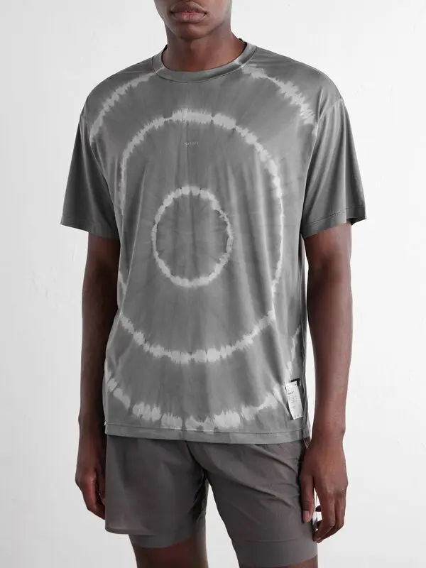Satisfy Logo-print Tie-dyed Auralite™ T-shirt