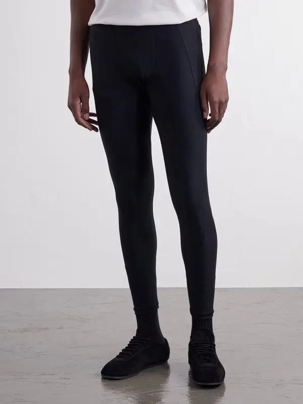 Literary Sport Mare Drawstring Stretch-jersey Running Leggings
