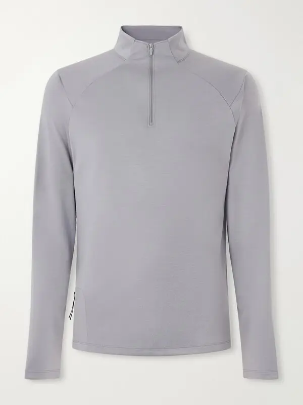 Literary Sport Claude Merino Wool And Coolmax®-blend Running Top - Gray