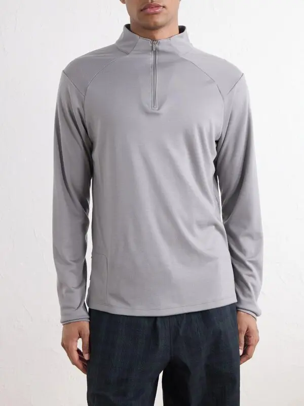 Literary Sport Claude Merino Wool And Coolmax®-blend Running Top - Gray