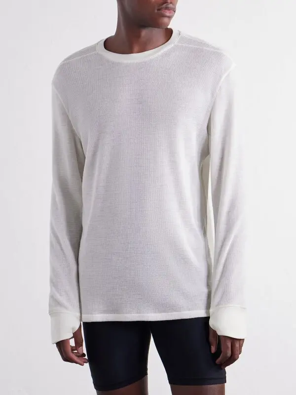 Literary Sport Weldon Waffle-knit Wool T-shirt