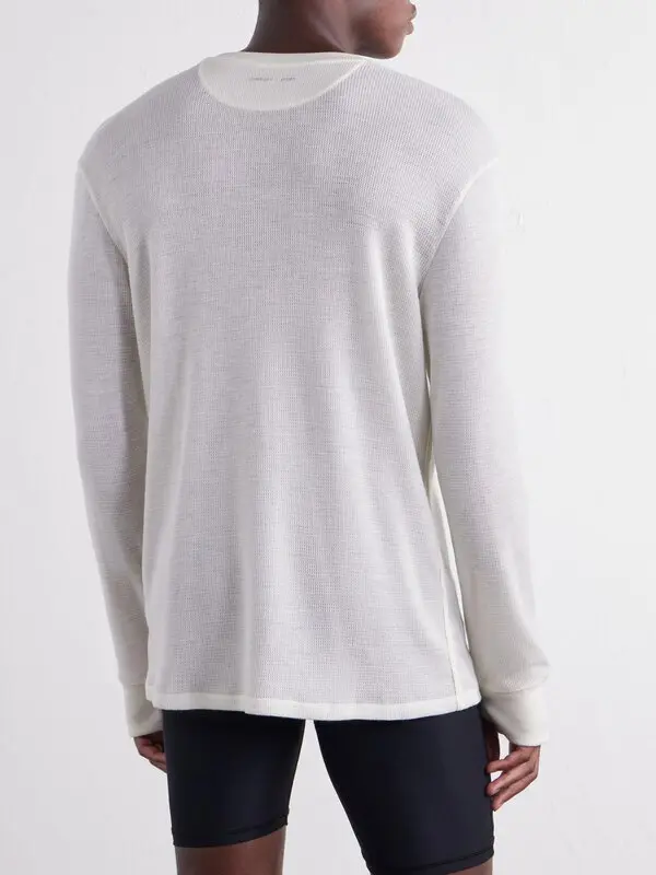 Literary Sport Weldon Waffle-knit Wool T-shirt