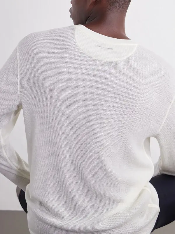 Literary Sport Weldon Waffle-knit Wool T-shirt