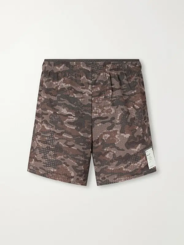 Satisfy Straight-leg Logo-appliqu&eacute;d 5" Space‑o&trade; Shorts - Green