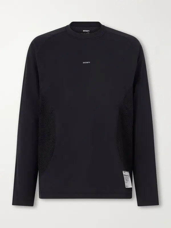 Satisfy Logo-appliquéd Ghostfleece™ Octa® Running Top