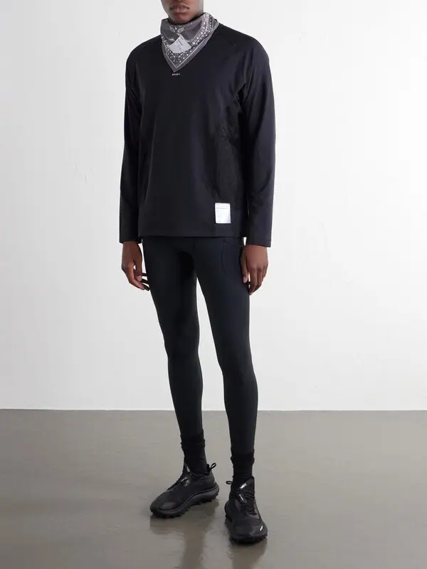Satisfy Logo-appliquéd Ghostfleece™ Octa® Running Top