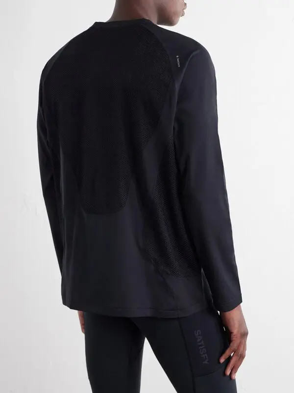 Satisfy Logo-appliquéd Ghostfleece™ Octa® Running Top