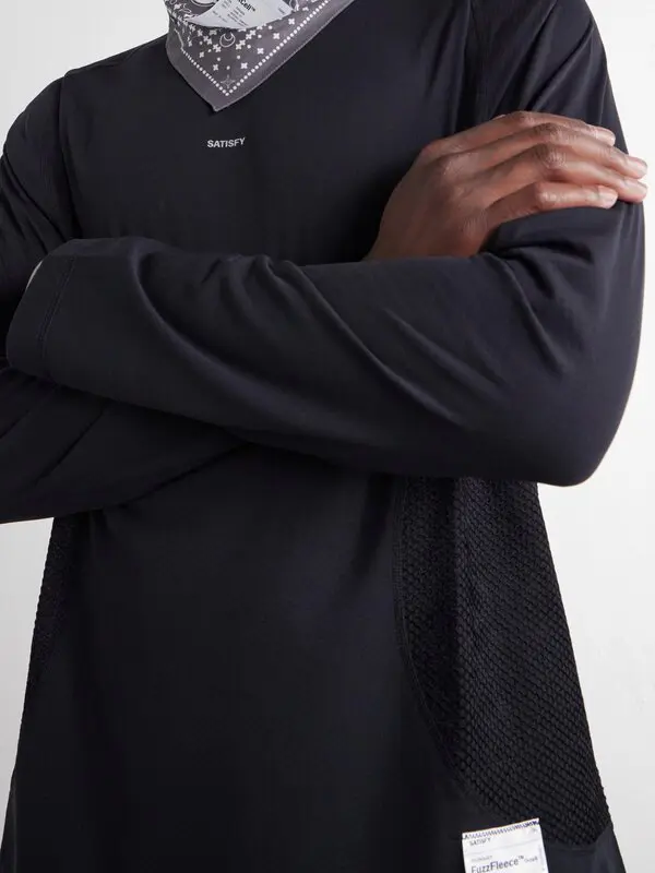 Satisfy Logo-appliquéd Ghostfleece™ Octa® Running Top